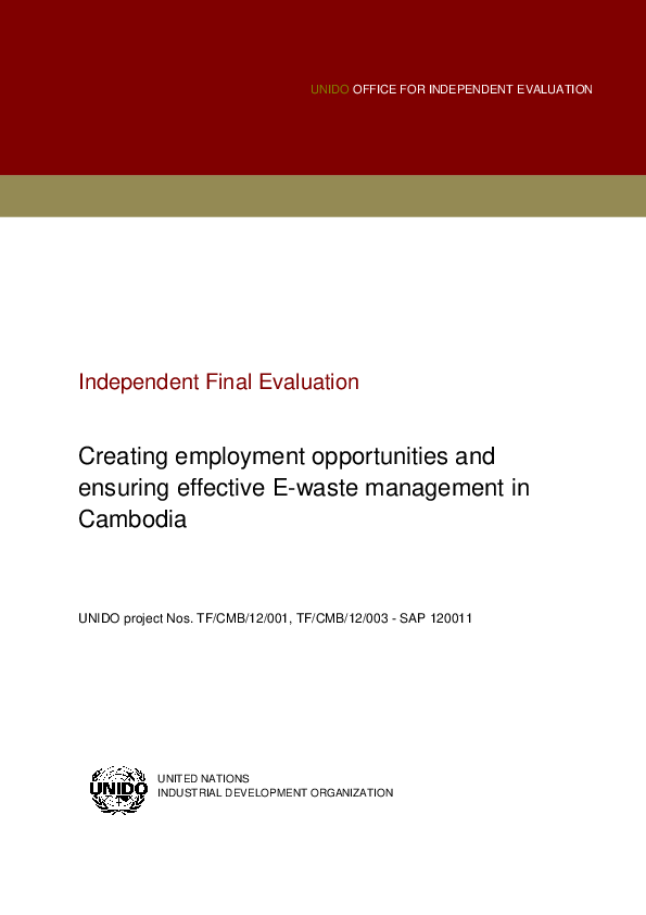 Evaluation Of Employment And E waste Management Project In Cambodia evaluation-of-employment-and-e-waste-management-project-in-cambodia