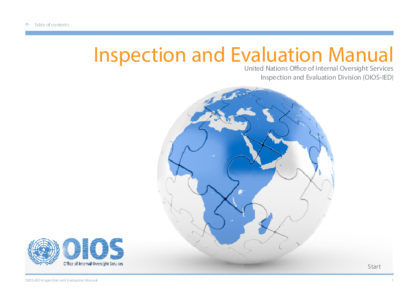 Revised OIOS-IED Inspection and Evaluation Manual | King Zollinger & Co ...